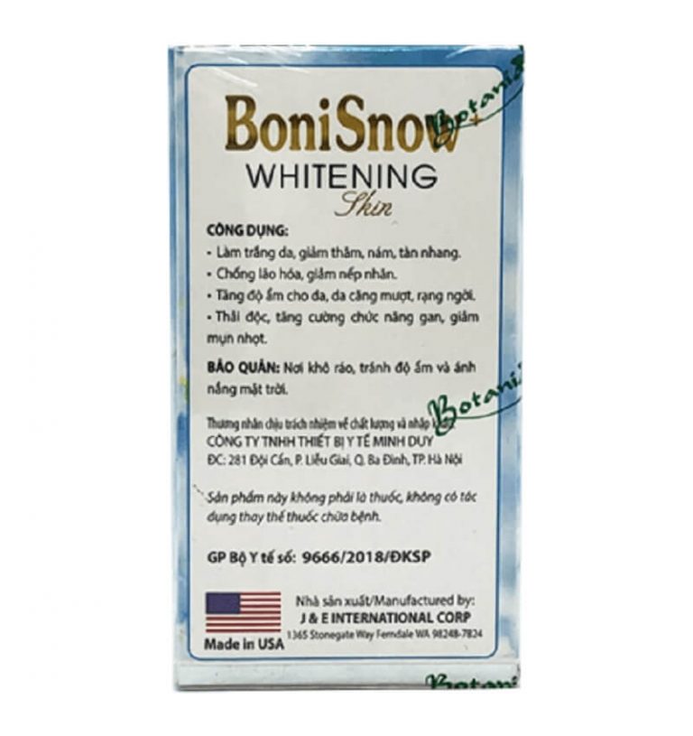 Viên uống trắng da Boni Snow có tốt không? Review chân thực